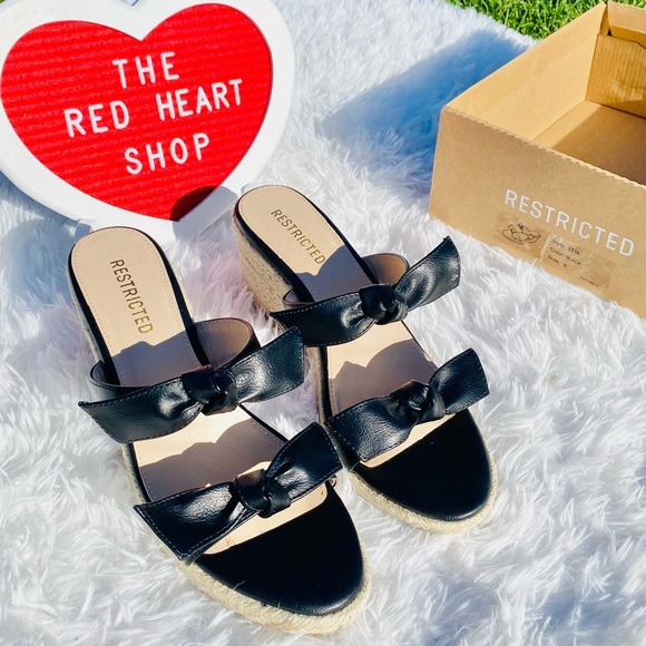 Restricted | Shoes | Restricted Bow Wedge Sandals | Poshmark